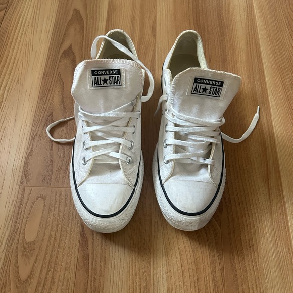 Converse | Shoes | Converse White Lowtop Platform Sneakers | Poshmark